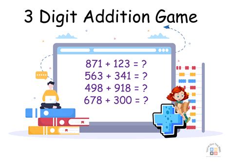 5 Free Worksheets On 3 Digit Addition Game