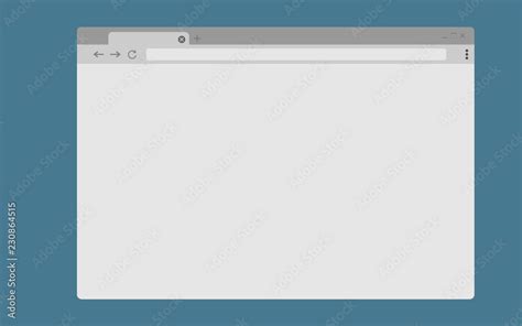 Vetor New Simple Browser Window Flat Vector Web Window White Blue
