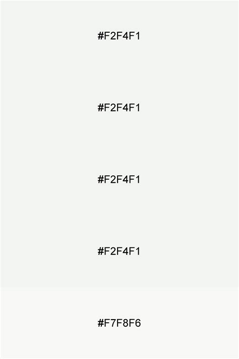 Ghost White · F7f8f6 · Name · Color