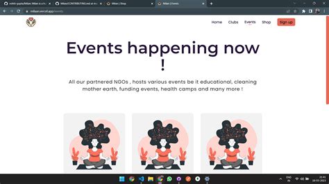 [bugs] events happening now not alligned properly · issue 606