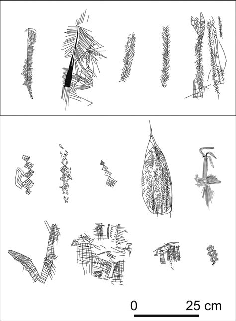 Incised Geometric Motifs Of The Main Panel A Pine Like Designs B