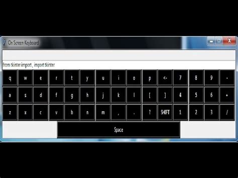 Python Tkinter GUI Tutorial How To Create Onscreen Keyboard YouTube