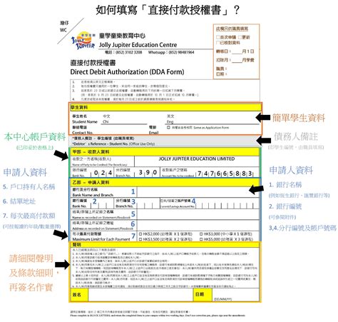 自動轉帳申請 Jolly Jupiter Homepage