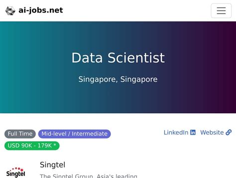 [hiring] data scientist in singapore singapore r ai ml jobs