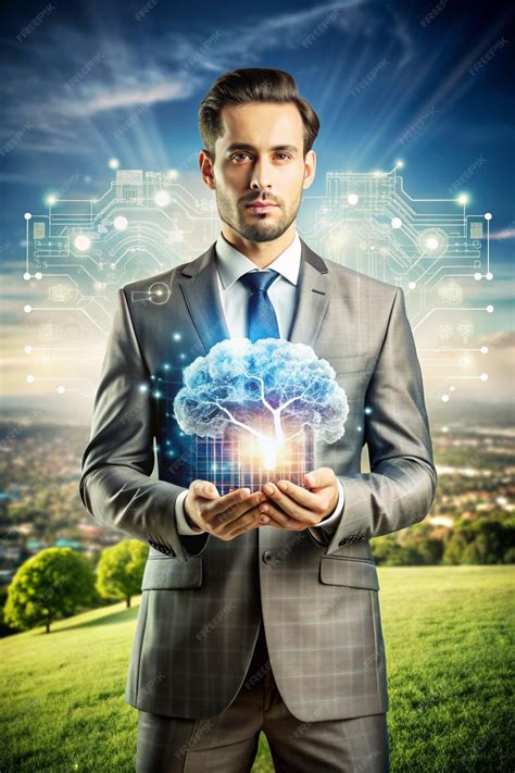 Business Man Or Engineer Utilizing Ai And Cloud Computing For Data