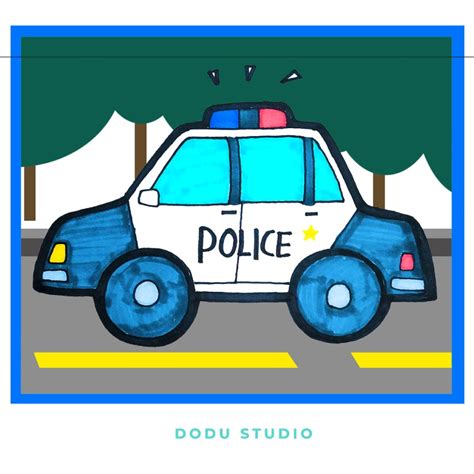 경찰차 그리기 경찰차그림 경찰차 색칠공부 무료도안 네이버 블로그