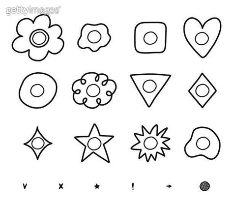 Cute Hand Drawn Set With Empty Checkboxes With Check And Cross Marks Checkboxes In Shape Of