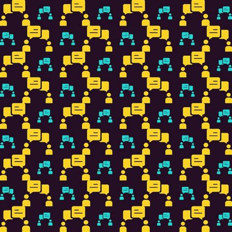 Premium Vector User Speech Beautiful Colorful Seamless Pattern Trendy Vector Illustration