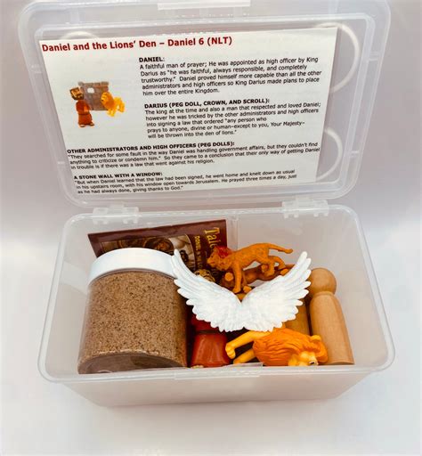 Daniel And The Lions Den Sensory Kit Daniel And The Lions Den Bible