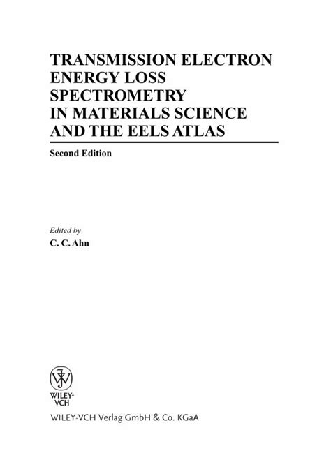 pdf transmission electron energy loss … · analysis algorithms and