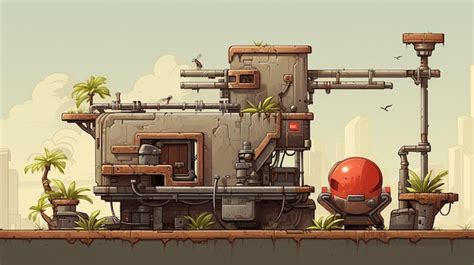 Premium Ai Image Illustration Of An Old Building For Game Asset Retro