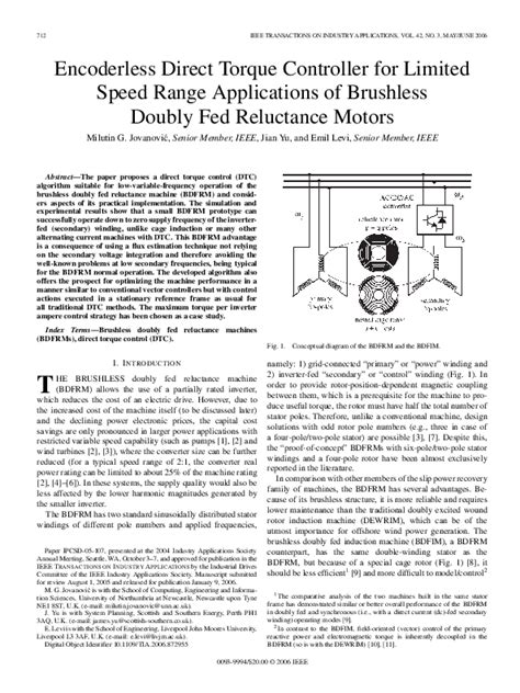 pdf encoderless direct torque controller for limited speed range