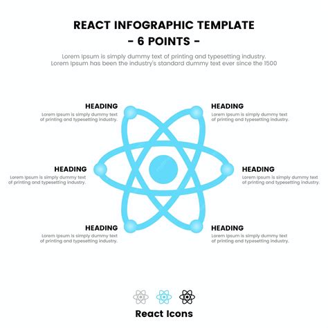 Premium Vector React Infographic Template Design