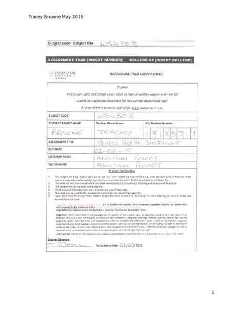 Doc Mental Health Statement