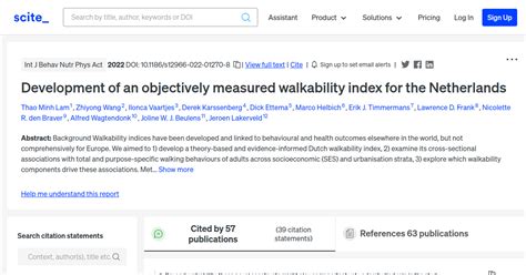 Development Of An Objectively Measured Walkability Index For The Netherlands