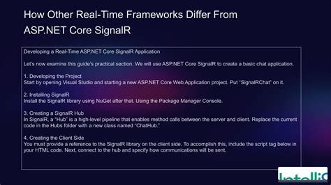 How To Build Real Time Applications With Aspnet Core Signalr Ppt