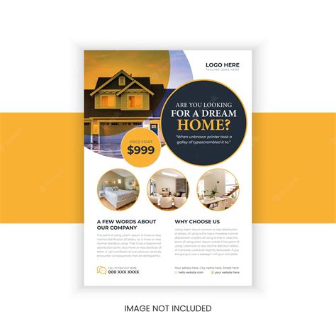 Premium Vector Vector Real Estate Flyer Or Pamphlet Design Template