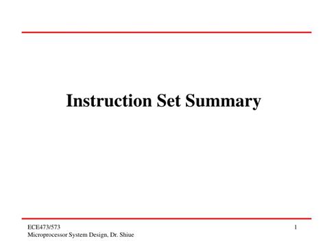 ppt instruction set summary powerpoint presentation free download