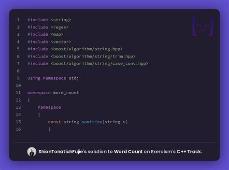 shiontonatiuhfujie s solution for word count in c on exercism
