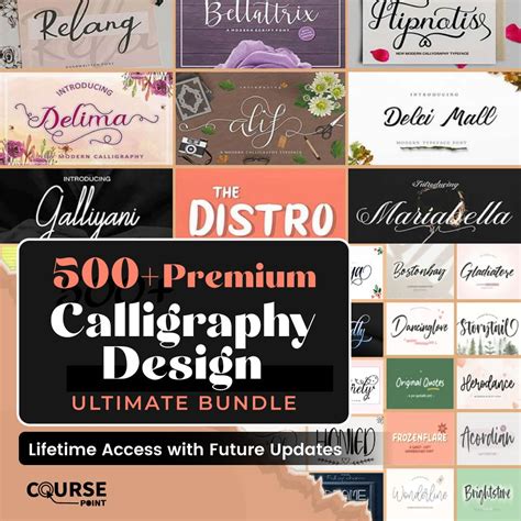 500 Premium Calligraphy Design Ultimate Bundle Coursepoint