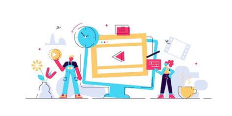 Video Editor Vector Illustration Premium Vector