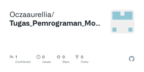 GitHub Oczaaurellia Tugas Pemrograman Mobile