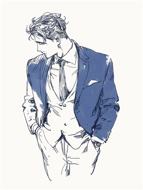 エレガントな手書きお父さん｜イラスト・フリー素材なら「シンテリ」