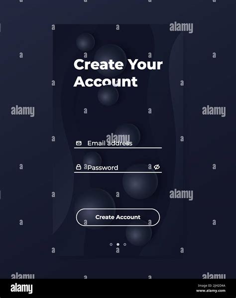 Create User Form Ui Template Stock Vector Images Alamy