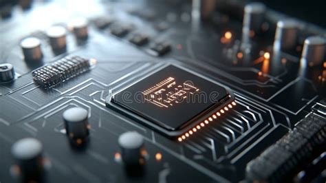 High Tech Cybersecurity Concept Highlighting Complexity And Chaos Within A Digital Circuit