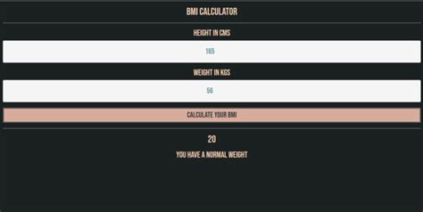 Simple Bmi Calculator In Php With Source Code Source Code And Projects