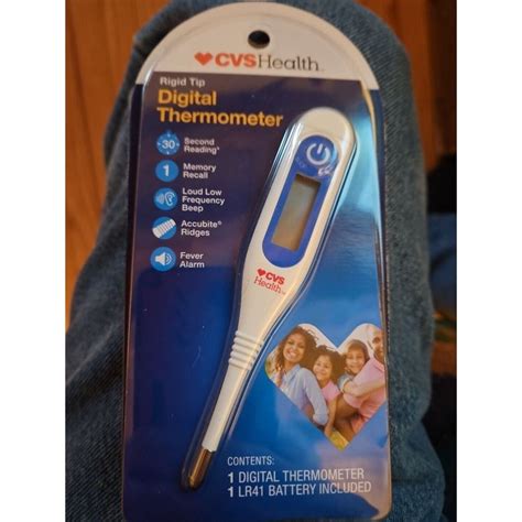 New Cvs Health Rigid Tip Digital Thermometer 30 Second Reading With