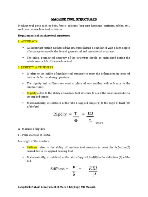 machine tool structures pdf beam structure strength of materials