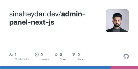 GitHub Sinaheydaridev Admin Panel Next Js