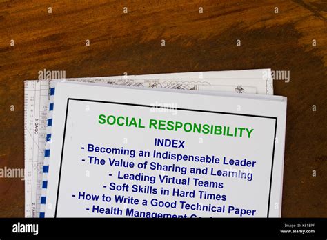 Social Responsibility Complte With Topics On Coversheet Of A Lecture