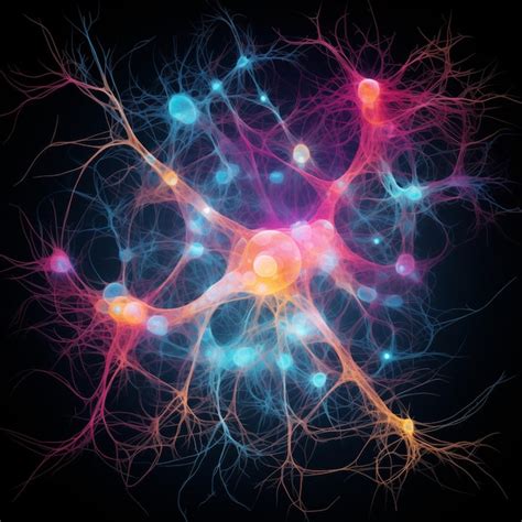 Vivid And Glowing Neural Networks Showcasing Brain Cell Connections