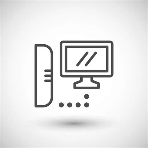Monitoring Icon Set Computer Dashboard Data Vector Image