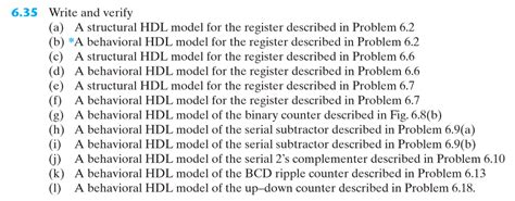 solved 6 35 write and verify a a structural hdl model for