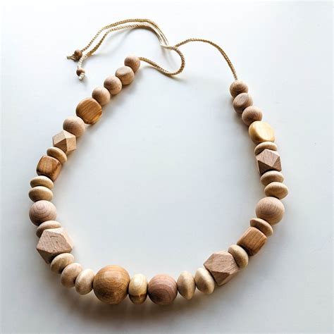 Wood Necklace Etsy