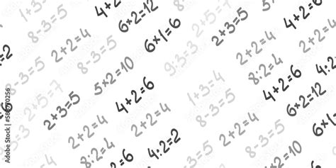 Solve Examples Seamless Background Of Randomly Placed Different Mathematical Examples Adding