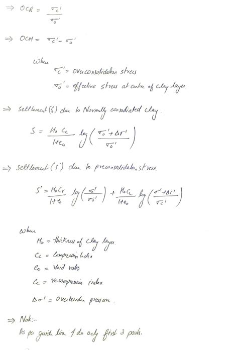 Answered Calculate The OCR And OCM For The Midpoint Of The Clay Layer Prior To Fill Placement
