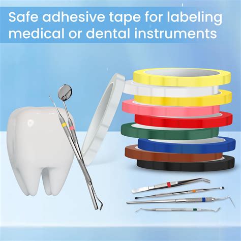 10 Rolls Autoclave Tape 216ft Colorful Instruments Identification Tape