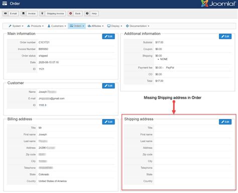 HikaShop Some Orders Missing Shipping Address HikaShop