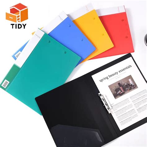Tidy Folding Plastic Folder Single And Double Strong Clips File