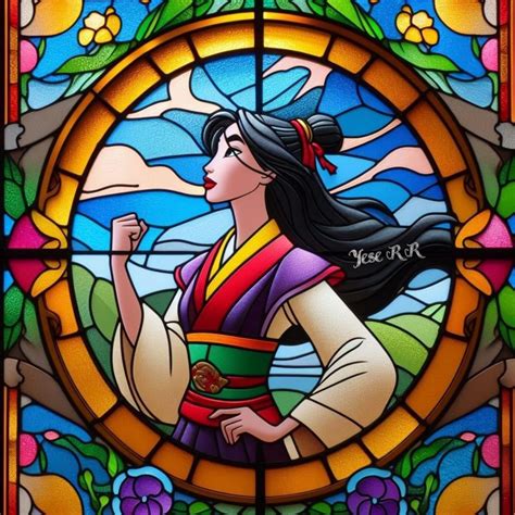 Pin By Terri On Walt Disney Disney Stained Glass Disney Princess