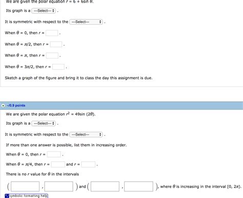Solved we are given the polar equation r sin θ Its Chegg com
