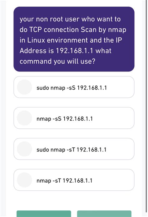 Solved Your Non Root User Who Want To Do Tcp Connection Scan
