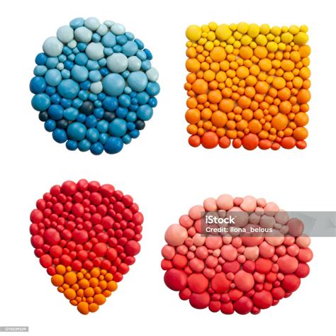 클레이 퍼티 플라스틱 수제 모양 및 배지 템플릿 지오메트리 객체 텍스트 배경 또는 디자인 퍼티 디자인 템플릿입니다 0명에 대한 스톡 사진 및 기타 이미지 Istock