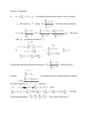 Module Assignment docx Module Assignment n a y i β x ia According to the