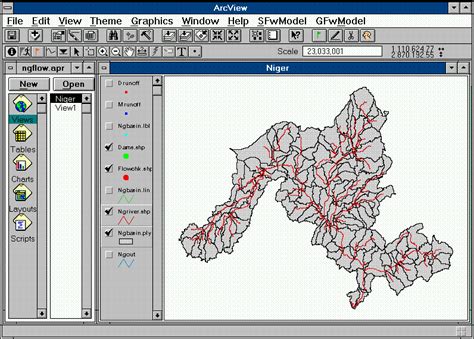 Map Based Surface Flow Simulation Model