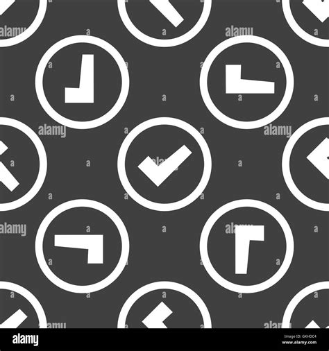 Check Mark Web Icon Flat Design Seamless Pattern Stock Vector Image Art Alamy
